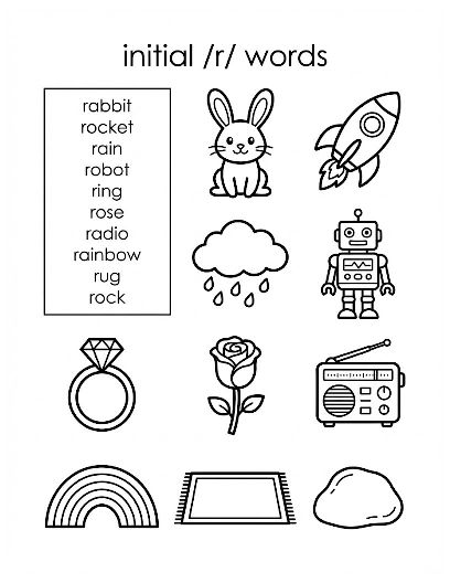 English Articulation Worksheets for Speech Therapy ...